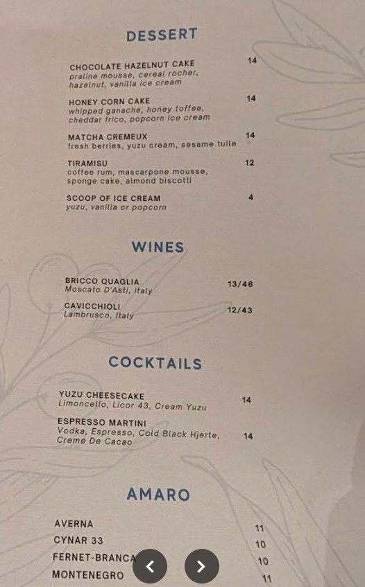 Menu of INI Ristorante | Genuine Italian Cuisine, Fountain Valley, CA